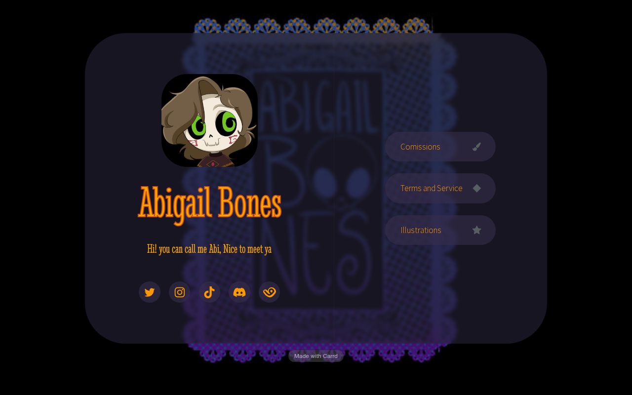 Abigail Bones page